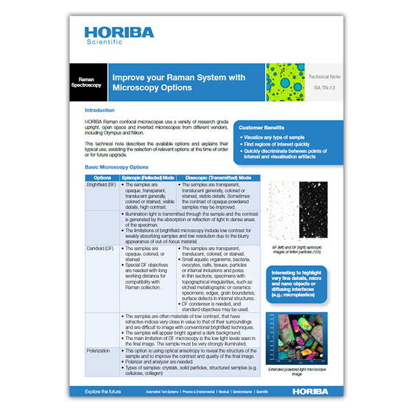 Raman Imaging and Spectrometers - HORIBA