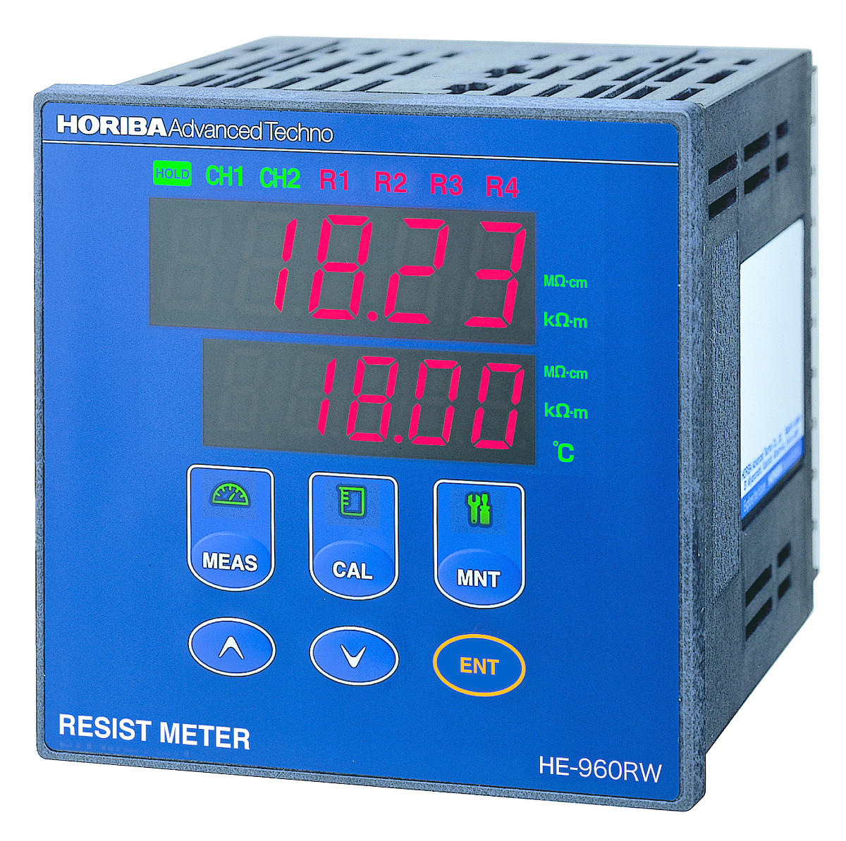 HE-960RW Panel-mount Type Resistivity Meter(Four-Wire Transmission, 2-channel) - HORIBA