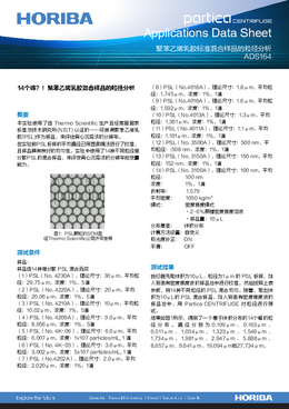 聚苯乙烯乳胶 (PSL) 标准混合样品的粒径分析 - HORIBA