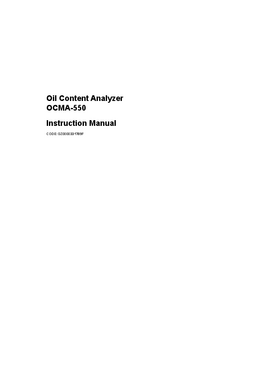 Oil content analyzer OCMA-550 - HORIBA