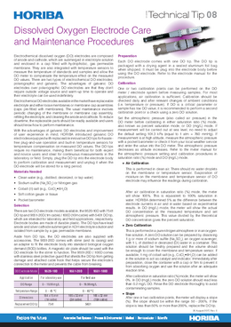 Dissolved Oxygen Electrode Care and Maintenance Procedures - HORIBA