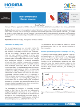 Three Dimensional Raman Imaging
