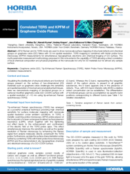Correlated TERS and KPFM of Graphene Oxide Flakes