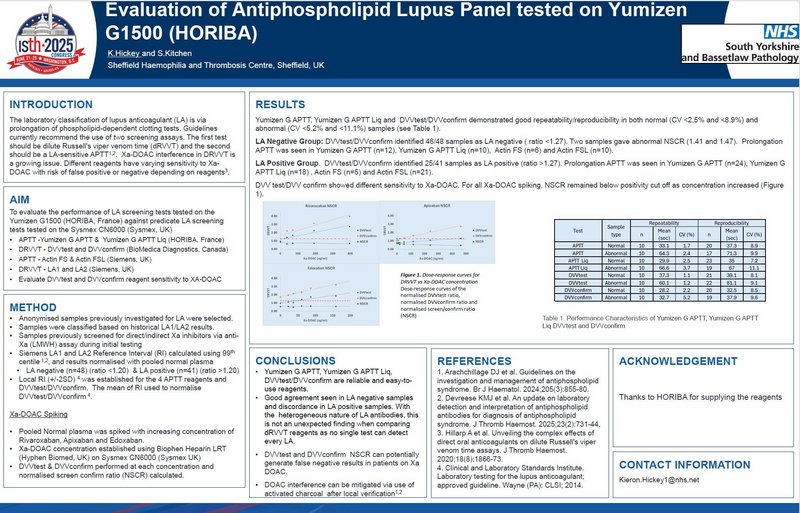 Scientific Posters - HORIBA - Hematology, hemostasis, clinical chemistry