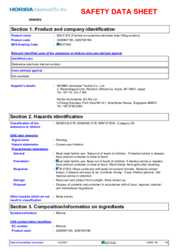 Safety Data Sheets - HORIBA