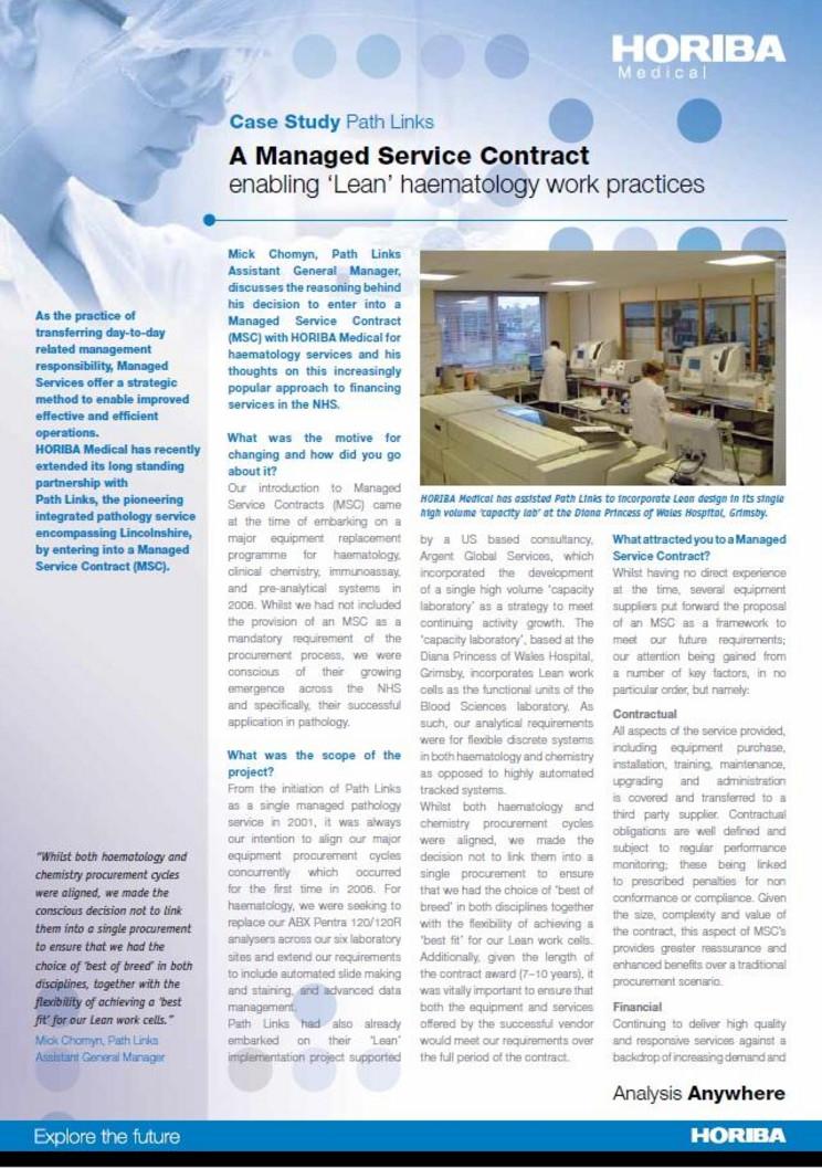 Case Studies - Feedback from HORIBA healthcare customers