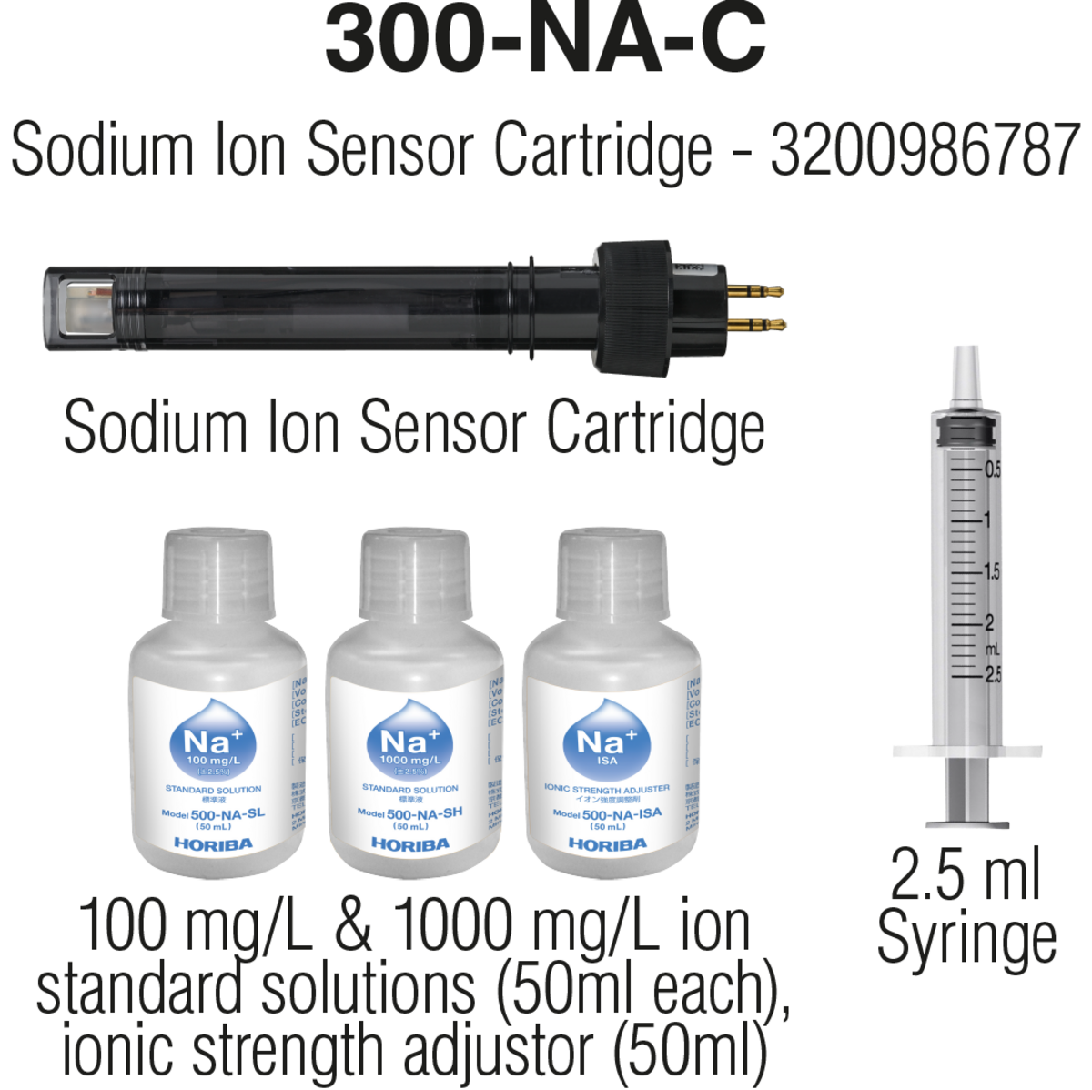 300-NA-C Sodium Ion Sensor Cartridge - HORIBA