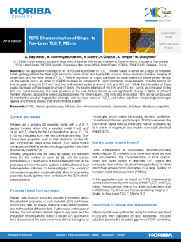 TERS Characterization of Single- to Few-Layer Ti₃C₂Tₓ MXene