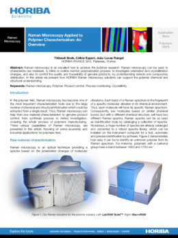 Raman Microscopy Applied to Polymer Characterization: An Overview
