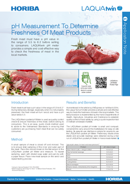 pH Measurement of Meat Products - HORIBA