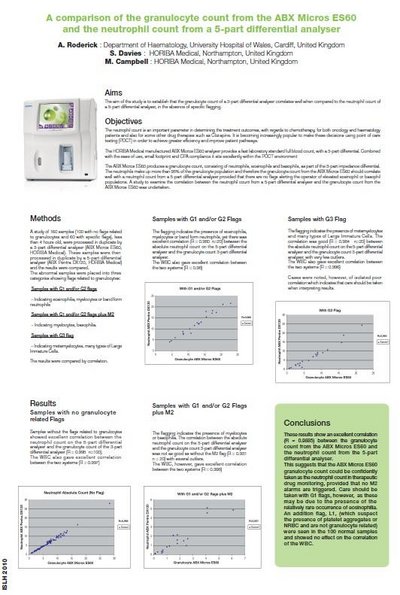 Scientific Posters - HORIBA - Hematology, hemostasis, clinical chemistry