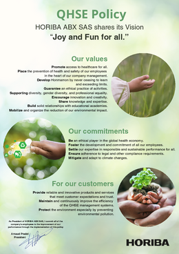 HORIBA for Healthcare - QHSE Policy and Certifications (ISO)