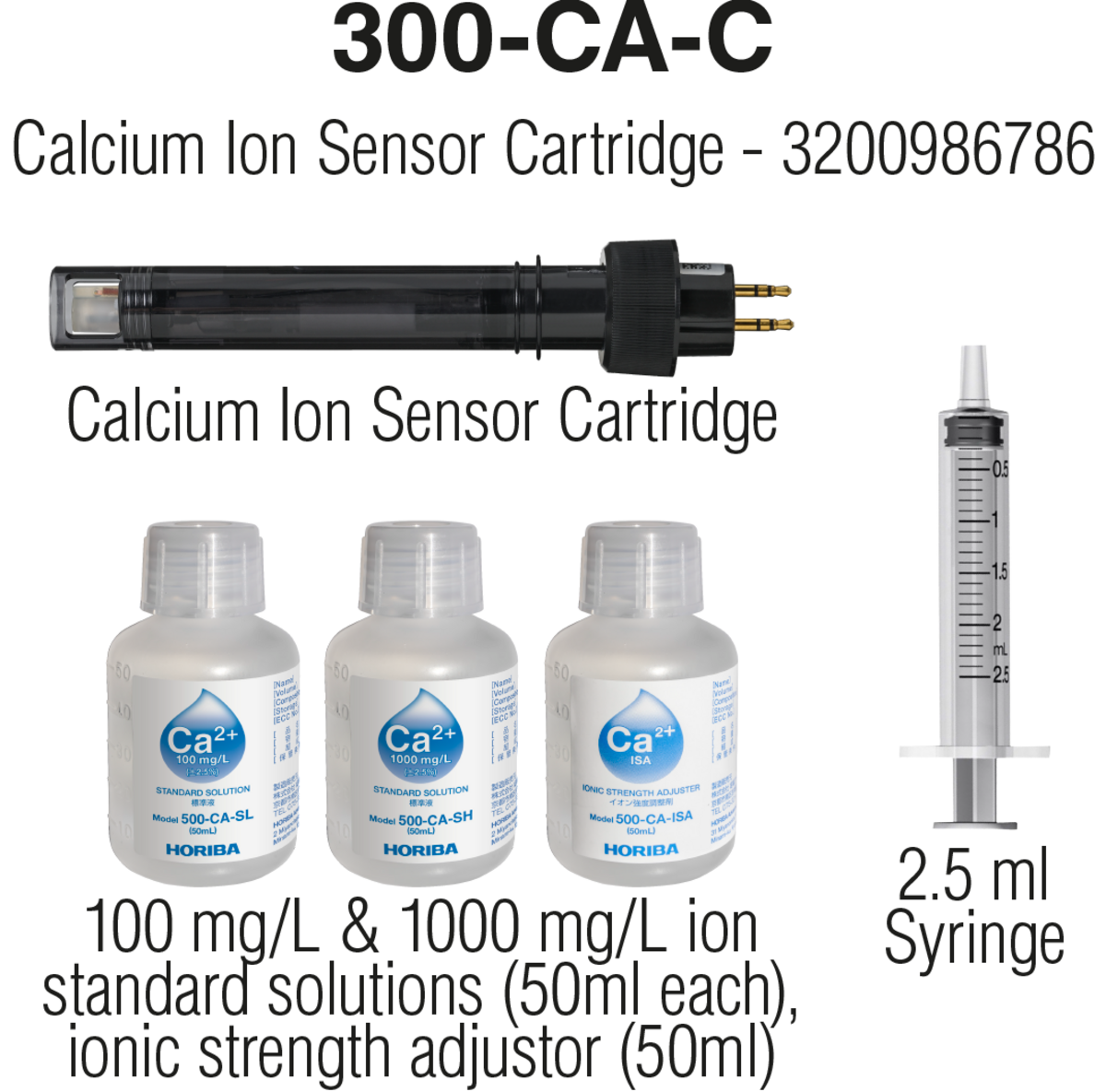 300-CA-C Calcium Ion Sensor Cartridge - HORIBA